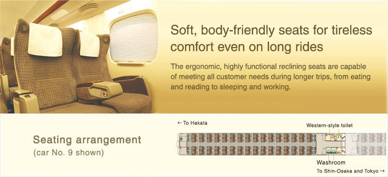 West Japan Railway Company - TOKAIDO-SANYO SHINKANSEN: Interior Design